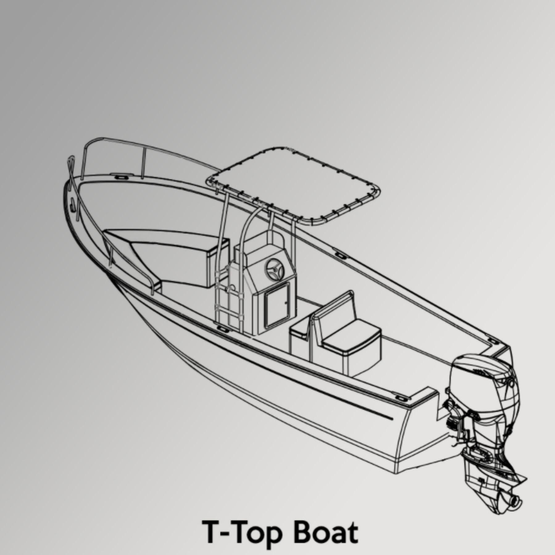 Ocean South T-Top Boat Cover — The Boating Emporium